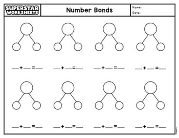 Number Bond Template (Free Printables) - Superstar Worksheets