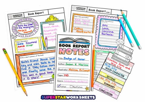 Book Report Templates (Free Printables) - Superstar Worksheets