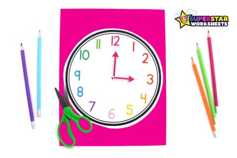 Clock Template (Free Printables) - Superstar Worksheets