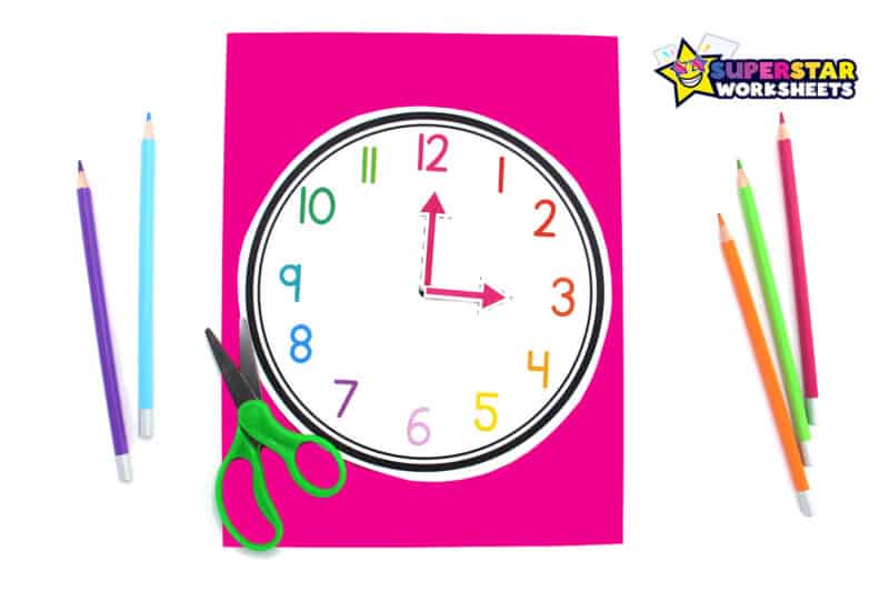 Clock Template (Free Printables) - Superstar Worksheets