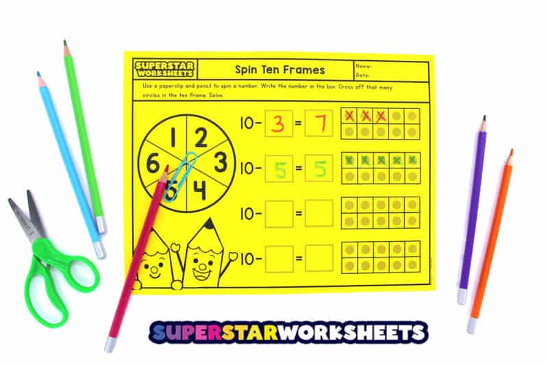 Ten Frame Worksheets - Superstar Worksheets