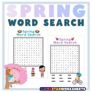 Spring Word Search - Superstar Worksheets
