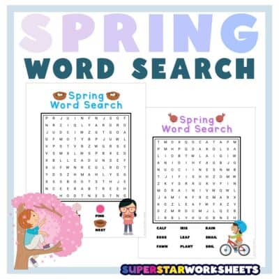 Spring Word Search Puzzles - Superstar Worksheets
