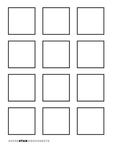 Square Template (Free Printables) - Superstar Worksheets