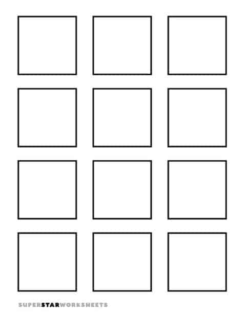 Square Template (Free Printables) - Superstar Worksheets