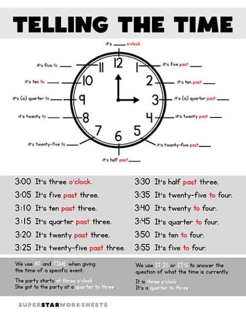 Clock Template (Free Printables) - Superstar Worksheets