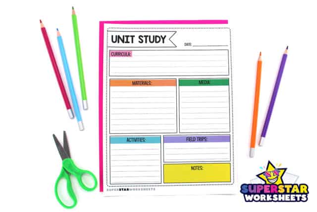 Lesson Plan Template (Free Printables) - Superstar Worksheets