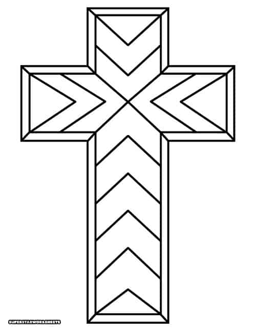 Coloring Sheet Cross Coloring Pages