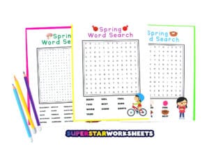 Spring Word Search Puzzles - Superstar Worksheets