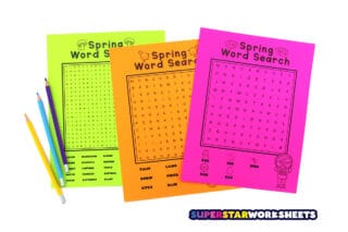 Spring Word Search Puzzles - Superstar Worksheets