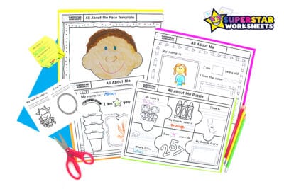 All About Me Template - Superstar Worksheets