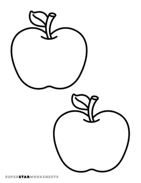 Apple Template (Free Printables) - Superstar Worksheets