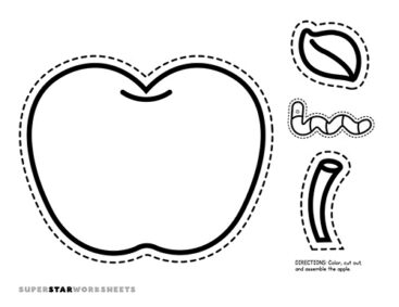 Apple Template - Superstar Worksheets