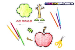 Apple Template (Free Printables) - Superstar Worksheets