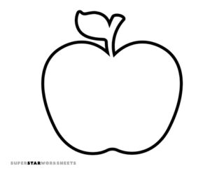 Apple Template - Superstar Worksheets