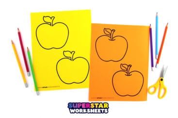 Apple Template (Free Printables) - Superstar Worksheets