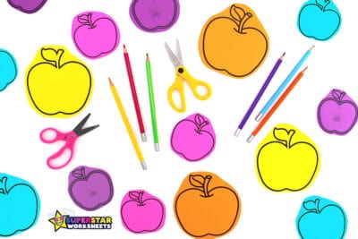 Apple Template (Free Printables) - Superstar Worksheets