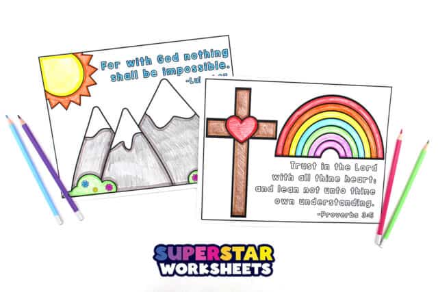 Bible Verse Coloring Pages (Free Printables) - Superstar Worksheets