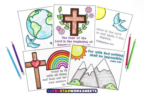 Bible Verse Coloring Pages (Free Printables) - Superstar Worksheets