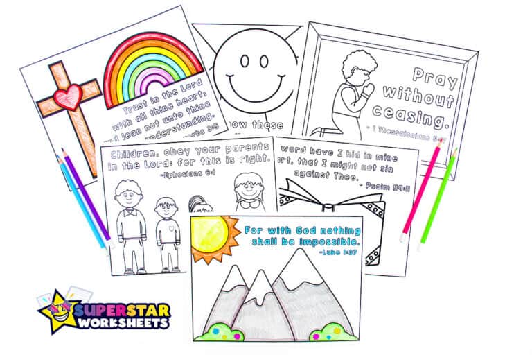 Bible Verse Coloring Pages (Free Printables) - Superstar Worksheets