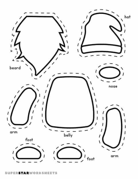 Gnome Templates - Superstar Worksheets