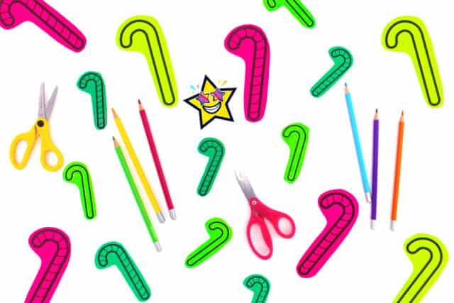 Candy Cane Template (Free Printables) - Superstar Worksheets