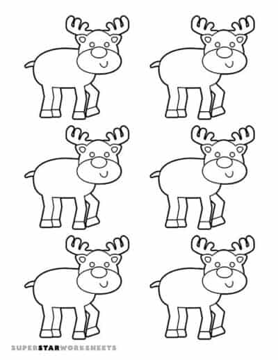 Reindeer Template (Free Printables) - Superstar Worksheets