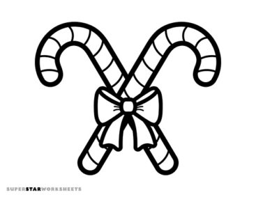 Candy Cane Coloring Pages (Free Printables) - Superstar Worksheets