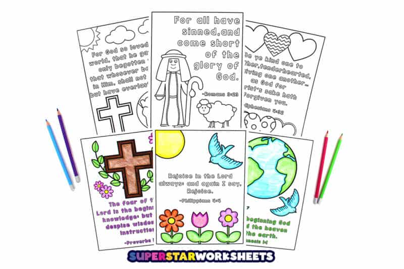 Bible Verse Coloring Pages (Free Printables) - Superstar Worksheets
