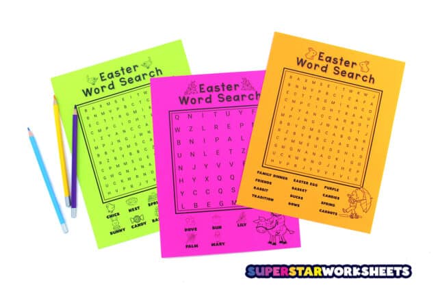 Easter Word Search - Superstar Worksheets