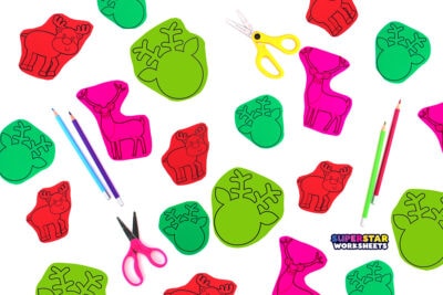 Reindeer Template (Free Printables) - Superstar Worksheets