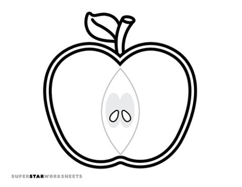 Apple Template (Free Printables) - Superstar Worksheets