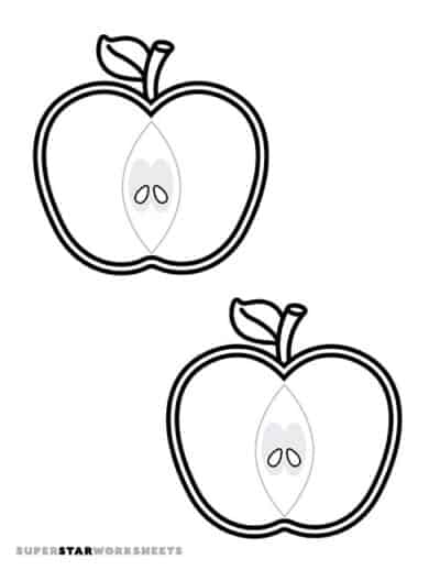 Apple Template (Free Printables) - Superstar Worksheets