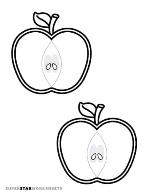 Apple Template (Free Printables) - Superstar Worksheets