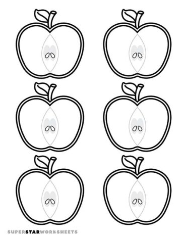 Apple Template (Free Printables) - Superstar Worksheets