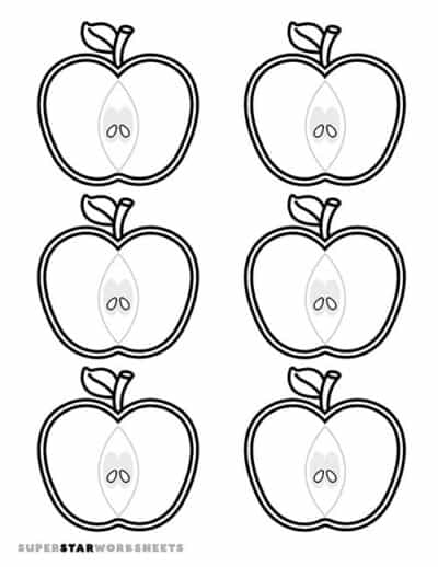 Apple Template (Free Printables) - Superstar Worksheets