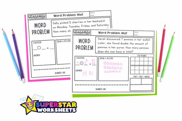 Multiplication Word Problems - Superstar Worksheets