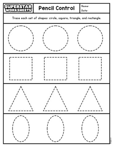 Pencil Control Worksheets - Superstar Worksheets