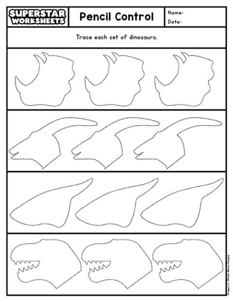 Pencil Control Worksheets - Superstar Worksheets