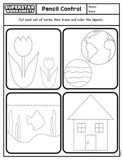 Pencil Control Worksheets - Superstar Worksheets