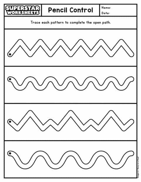 Tracing Worksheets - Superstar Worksheets