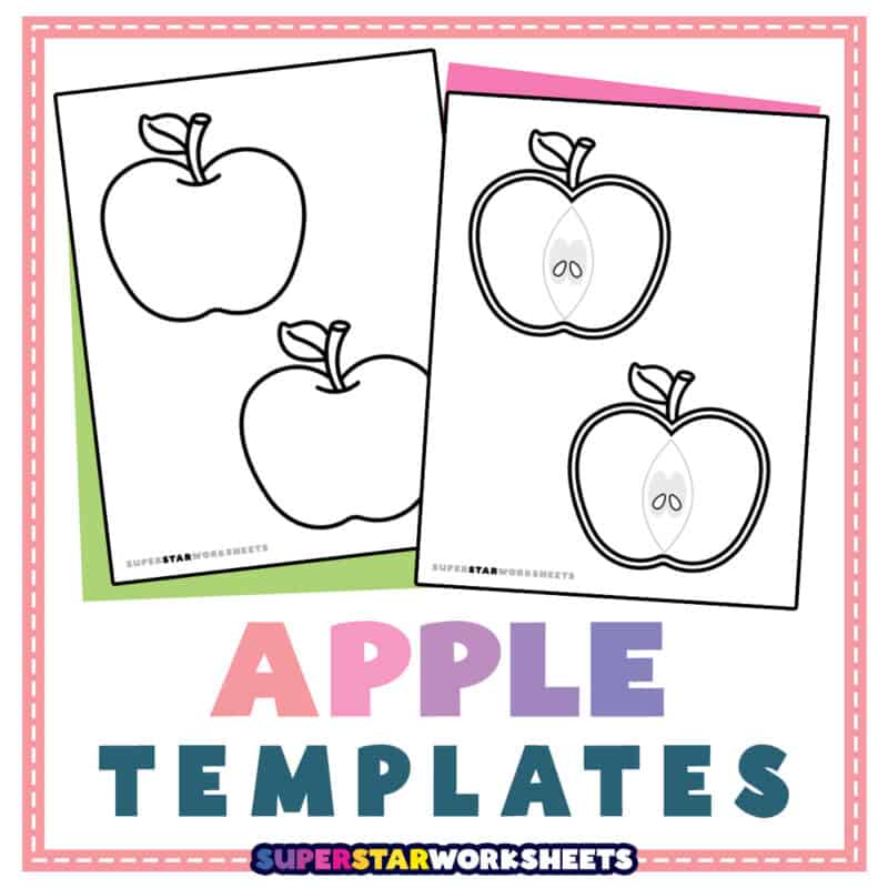 Apple Template - Superstar Worksheets