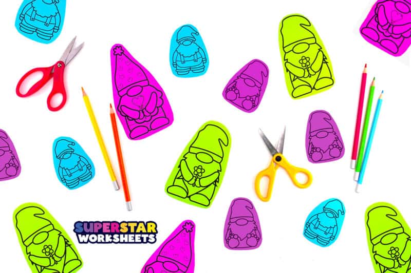 Gnome Templates - Superstar Worksheets