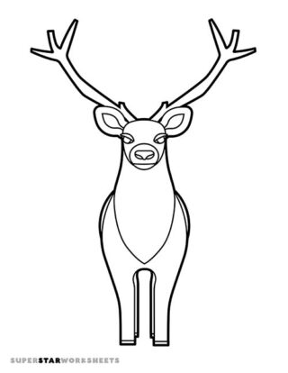 Reindeer Template (Free Printables) - Superstar Worksheets