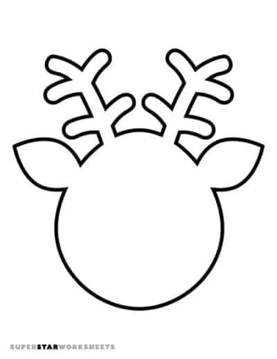 Reindeer Template (Free Printables) - Superstar Worksheets
