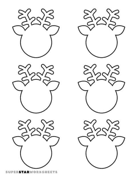 Reindeer Template (Free Printables) - Superstar Worksheets