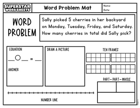 Multiplication Word Problems - Superstar Worksheets