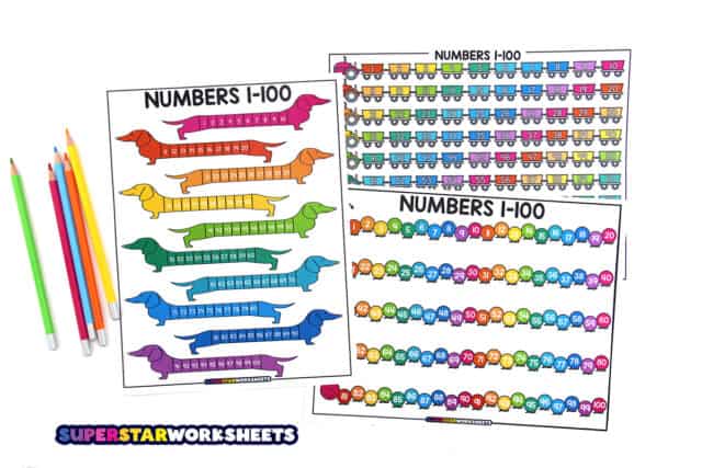 Number Charts - Superstar Worksheets
