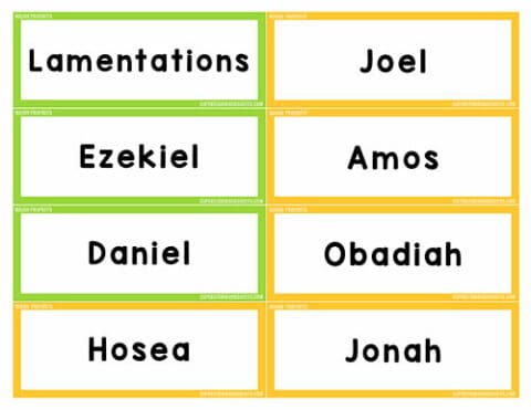 Books of the Bible Flashcards - Superstar Worksheets