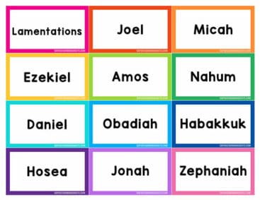 Books of the Bible Flashcards - Superstar Worksheets